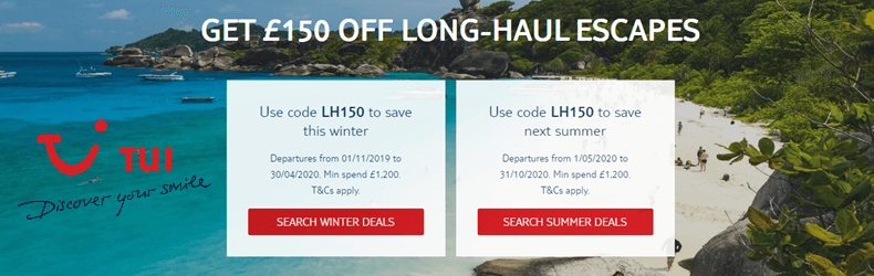 TUI discount codes and deals for 2019/20 holiday bookings